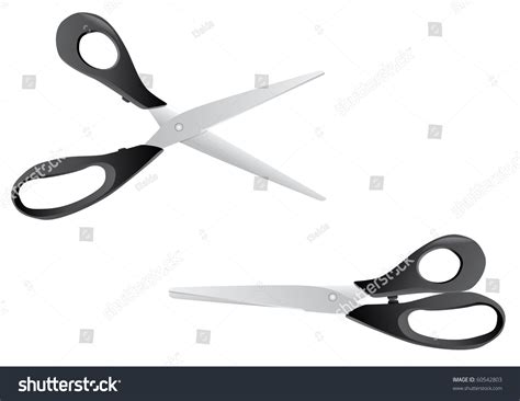 Scissors Open Close Realistic Illustration Stock Vector Royalty Free