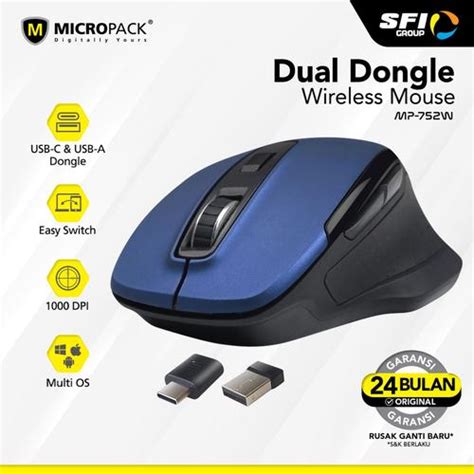 Jual Mouse Dual Wireless Micropack Receiver Usb C And Usb A Speedy Pro Jakarta Selatan Satfa