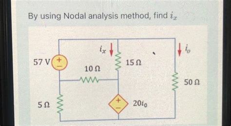 Solved By Using Nodal Analysis Method Find Ix Chegg Com