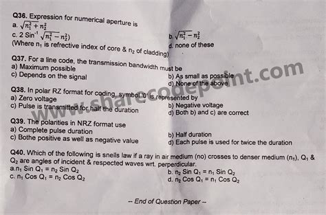 Ece308 Digital Communication System Mid Term Exam Question Paper