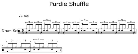 Purdie Shuffle Sheet Music For Drum Set