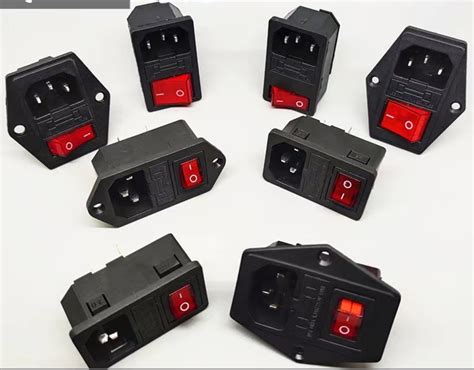 Iec Electrical Switch Connector Female Plug Ac Power Inlet