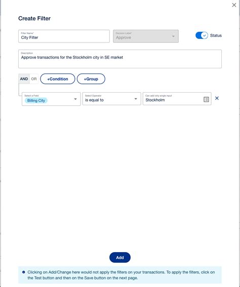 Create And Set Up Filters