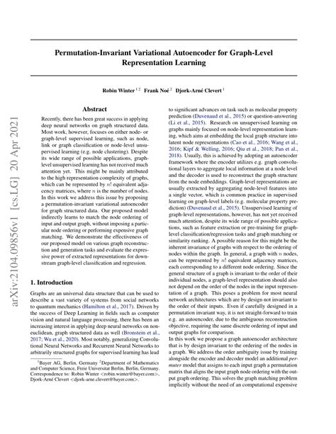 pdf permutation invariant variational autoencoder for graph level