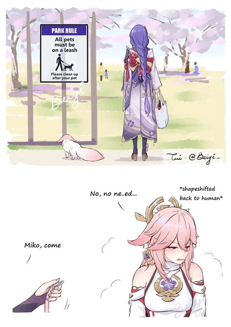 Miko Come Genshinmemepact Вдохновляющие персонажи Забавные