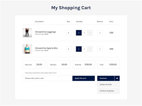 Ecommerce Shopping Cart Design