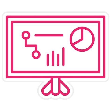 Premium Vector Statistics Presentation Icon Style