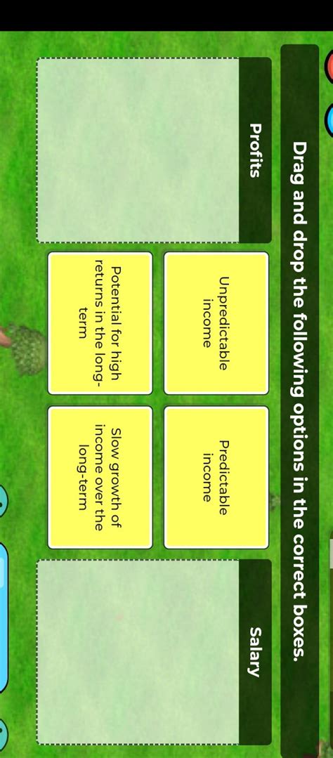drag and drop the following options in the correct boxes