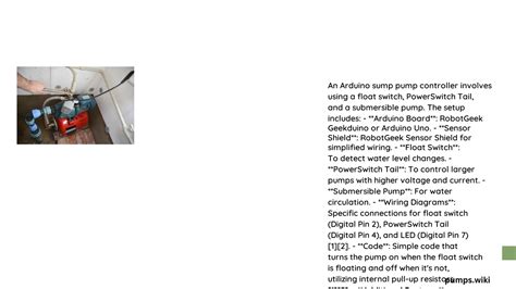 arduino sump pump controller complete diy guide for water management