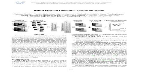 Download Pdf Robust Principal Component Analysis On Graphs · Robust