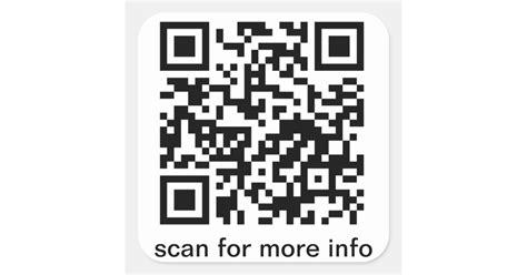 Sticker Carré Code Qr Grand Carré Zazzle Fr