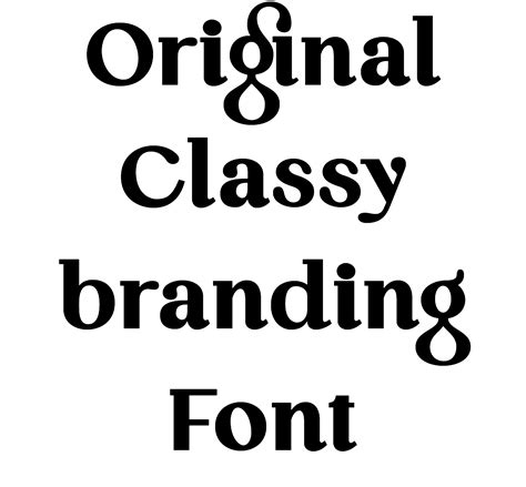 Original Classy Branding Font Dafont