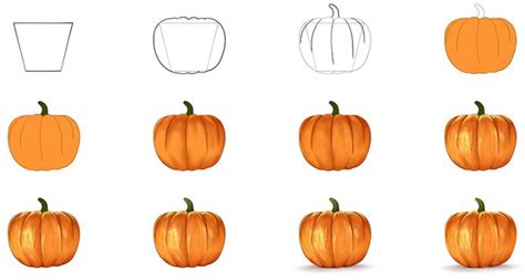 How To Draw A Pumpkin A Festive Pumpkin Drawing Tutorial