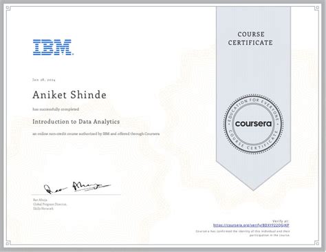 aniket shinde on linkedin dataanalytics ibm coursera certification