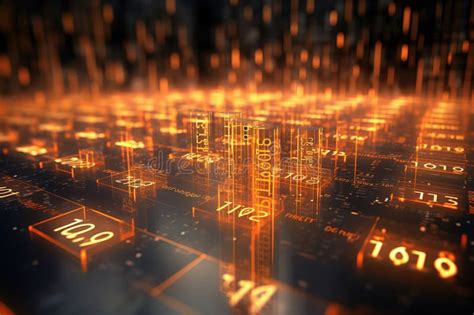 3d Illustration Of Abstract Technology Background With Binary Code Big Data Concept Generative