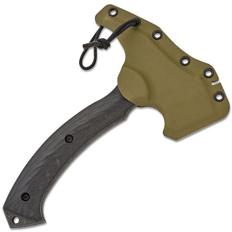 Toor Knives F13 Tommy Tomahawk Bomber Black G 10 Handle Black Head