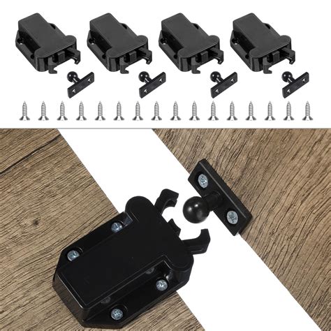 4pack Push Latches For Cabinets Push To Open Catch Lock Safe Rebound