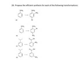 Solved Propose The Efficient Synthesis For Each Of The