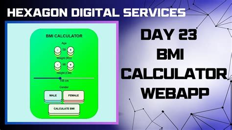 Day 23 Build A Bmi Calculator With Html Css And Javascript Full Tutorial Youtube