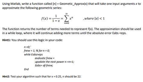 Solved Using Matlab Write A Function Called N Chegg