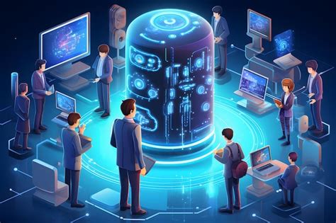 premium ai image isometric vector illustration of an intelligent chatbot stylish and sophisticated