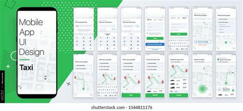 Design Mobile Application Ui Ux Set Stock Vector Royalty Free Shutterstock