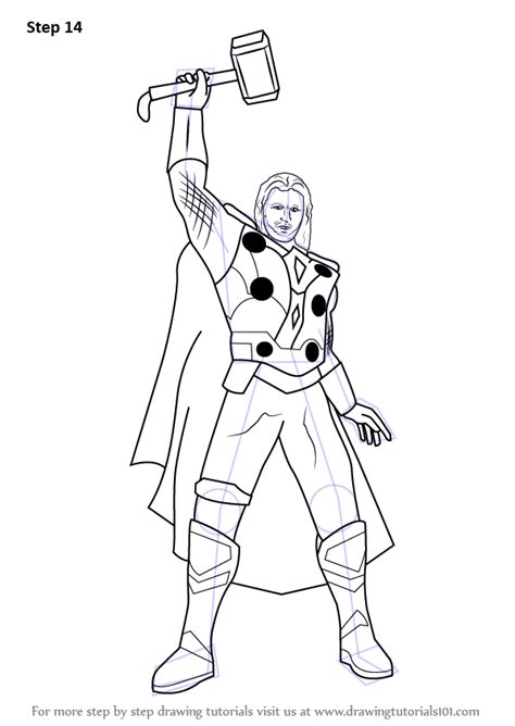 Learn How To Draw Thor Thor Step By Step Drawing Tutorials