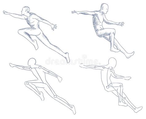 Human In Motion Artistic Sketch Stock Vector Illustration Of Active Activity 21146387