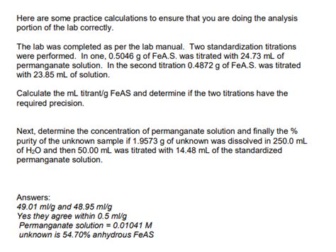 Solved Here Are Some Practice Calculations To Ensure That Chegg Com