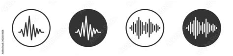 Sound Wave Icon Sinusoid Icon Vector Illustration Stock Vector