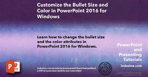 Customize The Bullet Size And Color In PowerPoint For Windows