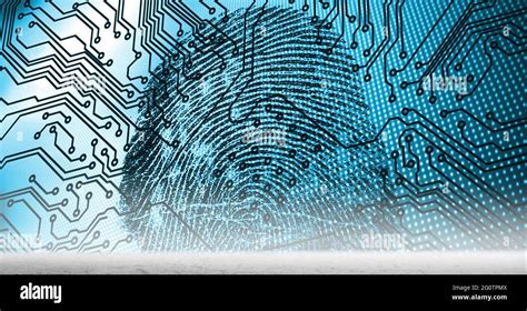 Composition Of Biometric Fingerprint Over Computer Processor Circuit