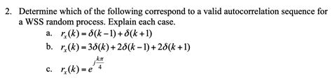 solved 2 determine which of the following correspond to a