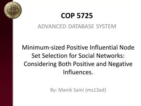 Ppt Cop 5725 Advanced Database System Powerpoint Presentation Free