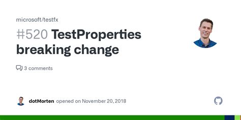 TestProperties Breaking Change Issue Microsoft Testfx GitHub