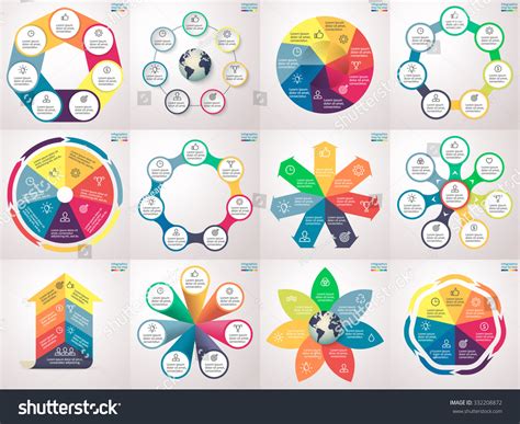 Infographics Charts Graphs Diagrams 7 Steps Stock Vector Royalty Free 332208872