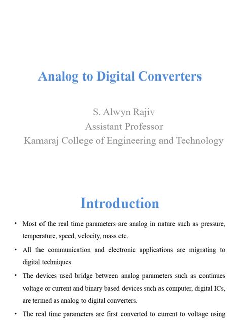 Unit 4 Adc Pdf Analog To Digital Converter Telecommunications Engineering