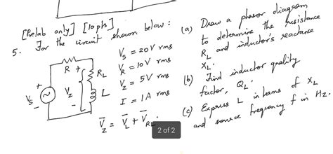 Solved Prelab only lopts ها For the circuit shown below Chegg com