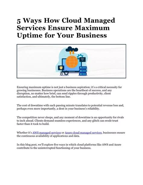 Ppt 5 Ways How Cloud Managed Services Ensure Maximum Uptime For Your Business Powerpoint
