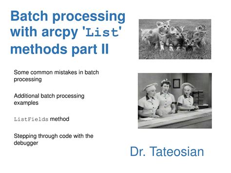 PPT Master Batch Processing With ArcPy Methods A Detailed Review PowerPoint Presentation ID