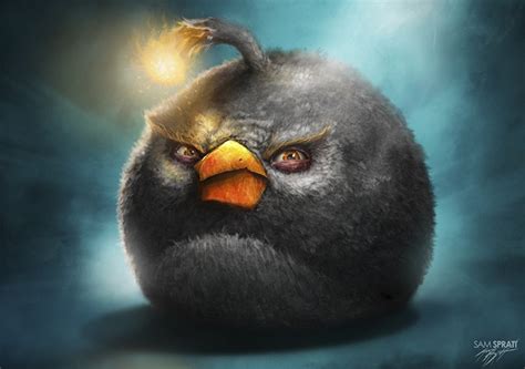 Angry Black Bird Sam Spratt Buff Angry Bird Bird With Threatening