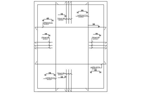 design of slab with formwork and reinforcement details in autocad 2d