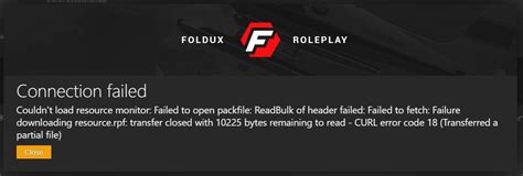 Server Error While Joining Server Discussion Cfxre Community