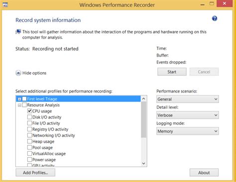 Windows Performance Recorder And Analyzer