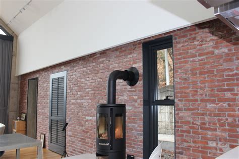 연통설치사례 벽난로 연통