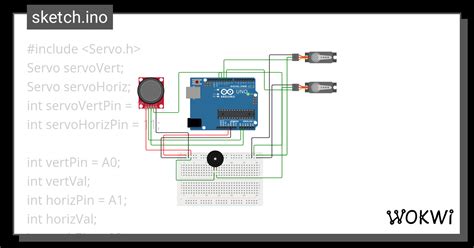 Joystick Servo And Buzzer Wokwi Esp32 Stm32 Arduino Simulator