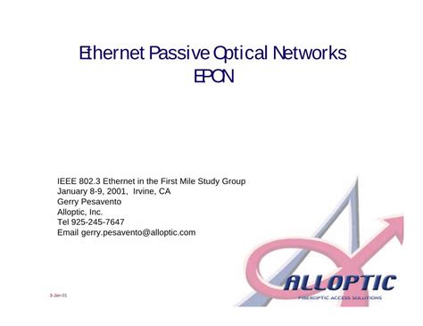 PDF Ethernet Passive Optical Networks EPON IEEE 802 Ethernet Passive Optical Networks EPON