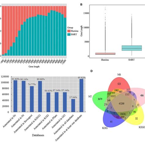 Unigene Length Distribution Map And Gene Function Annotation Venn