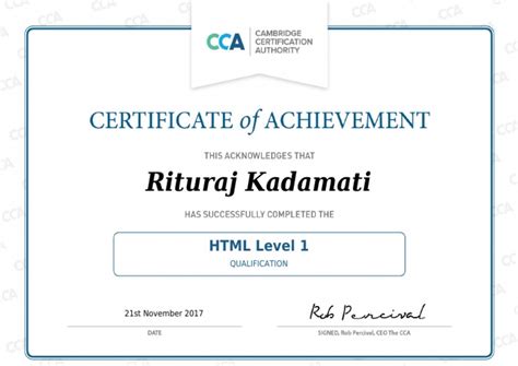 cca certificate html level 1 pdf