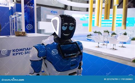 Service Humanoid Robot For Business In Exhibition Artificial Intelligence Ai And Robotics